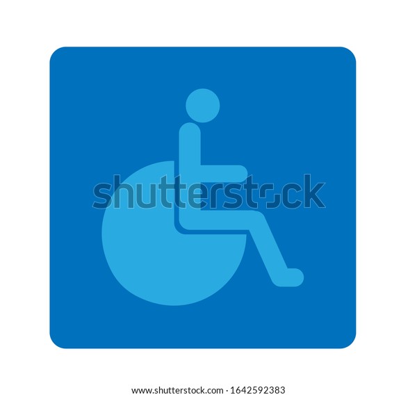 Human Disable Symbol Wheelchair Vector Symbol Stock Vector (Royalty ...