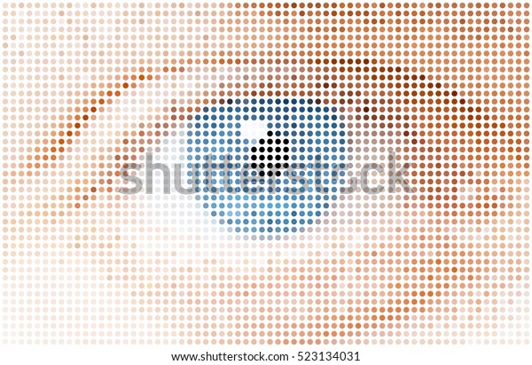 Human Dots Eye Vector Illustration Stock Vector (Royalty Free) 523134031