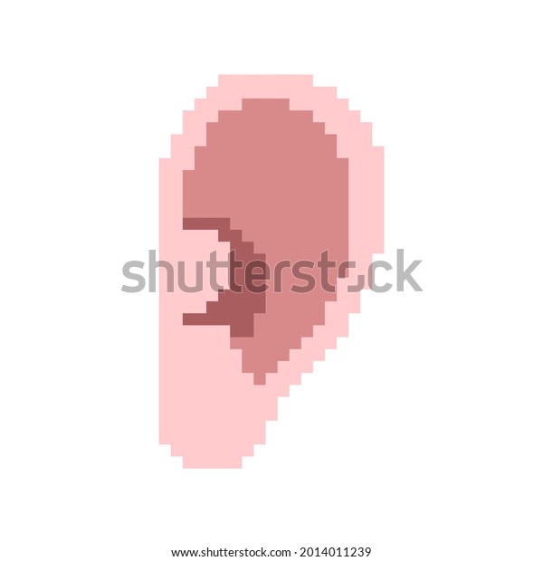 Human Ear Pixel Art 8 Bit Stock Vector (Royalty Free) 2014011239 ...