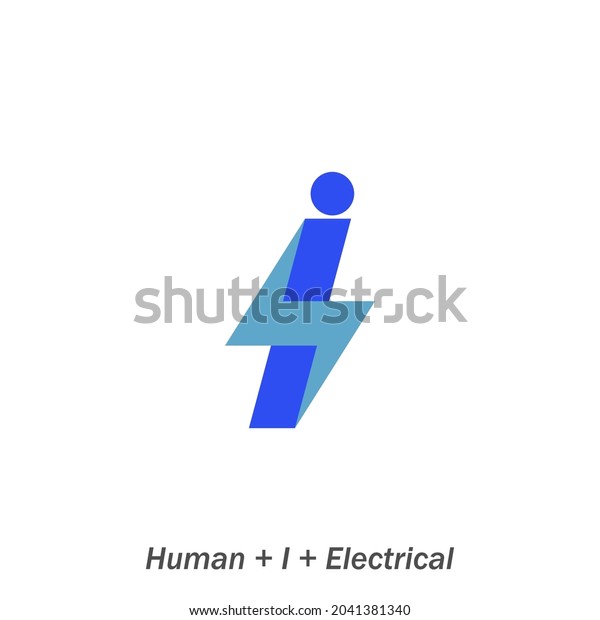 Human Electrical Logo Letter Which Were Stock Vector (Royalty Free ...