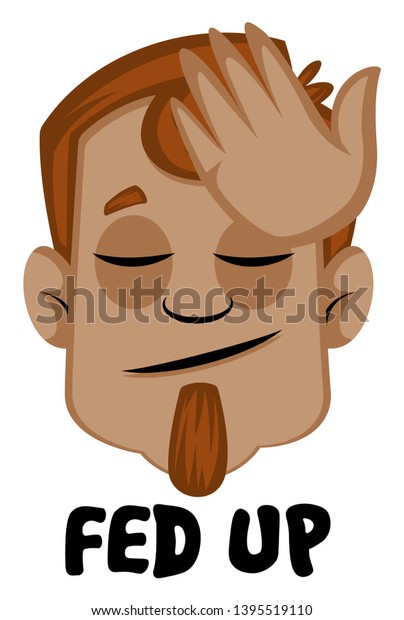 Human Emoji Feeling Fed Illustration Vector Stock Vector (Royalty Free ...