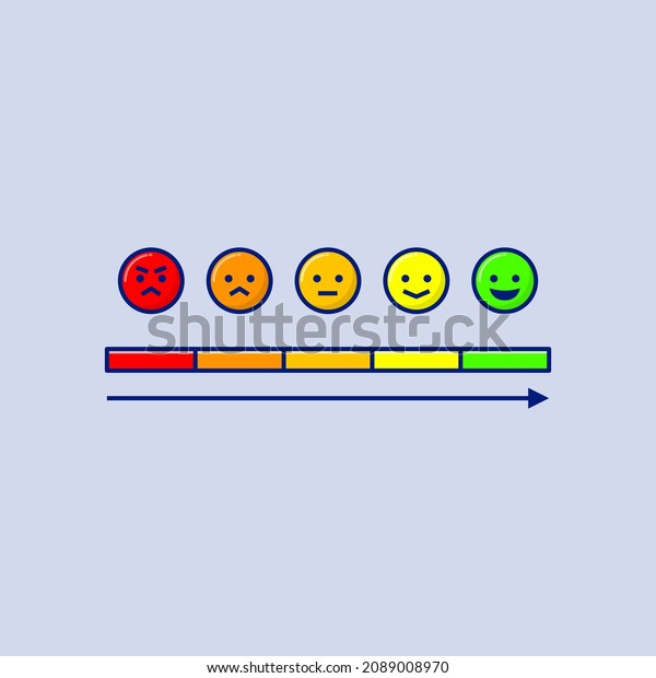 Human Emotion Scale Icon Illustration Emotional Stock Vector (Royalty ...