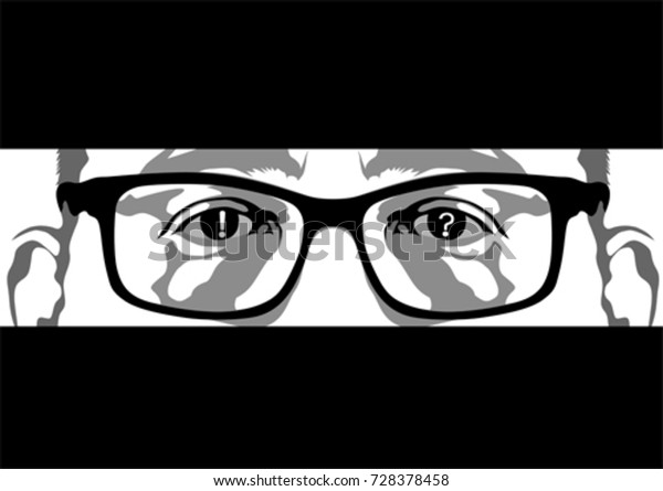 Human Eye Glasses Question Mark Stock Vector (Royalty Free) 728378458 ...