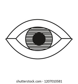 Human Eye Isometric On White Background Stock Vector (Royalty Free ...