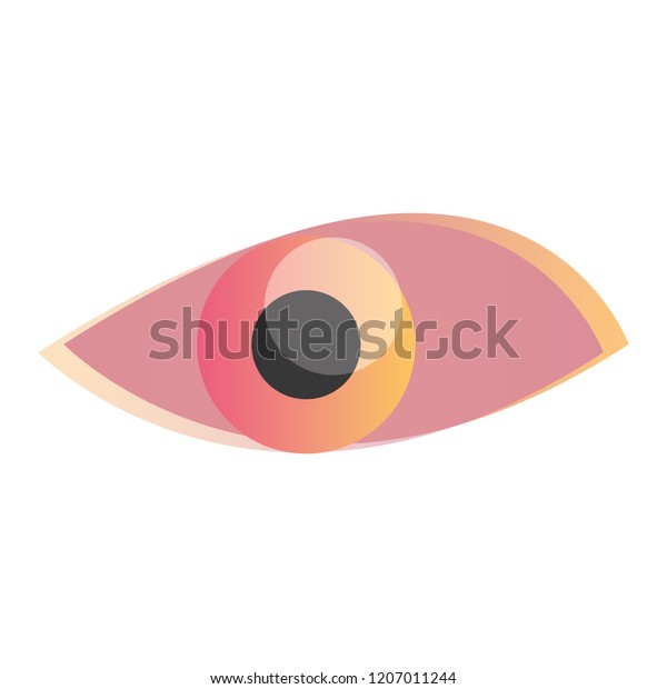 Human Eye Isometric On White Background Stock Vector (Royalty Free ...