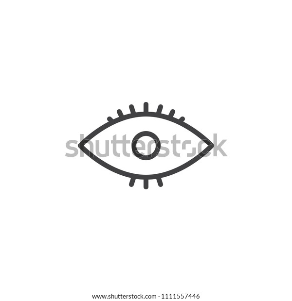 Human Eye Outline Icon Linear Style Stock Vector (Royalty Free ...
