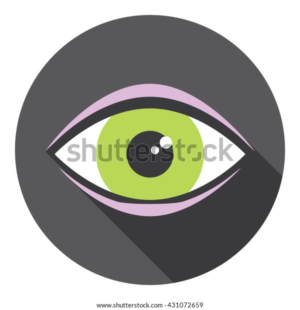 Human Eye Pictogram Flat Style Design Stock Vector (Royalty Free ...