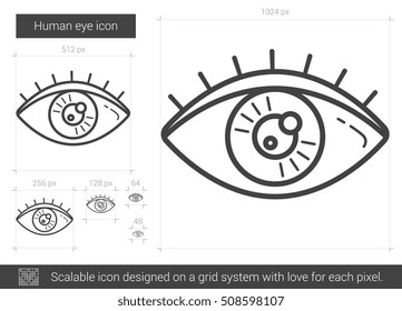 Human Eye Vector Line Icon Isolated Stock Vector (Royalty Free) 545483992