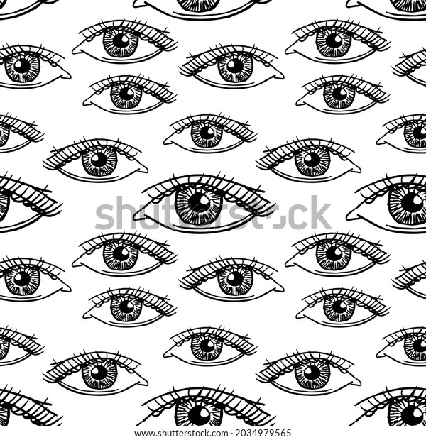 Patrón de vector ocular humano. Ojos: vector de stock (libre de ...