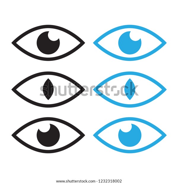 Human Eye View Symbols Icon Oversight Stock Vector (Royalty Free ...
