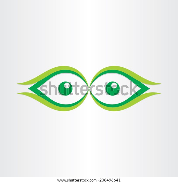Human Eyes Stylized Icon Look Green Stock Vector (Royalty Free ...