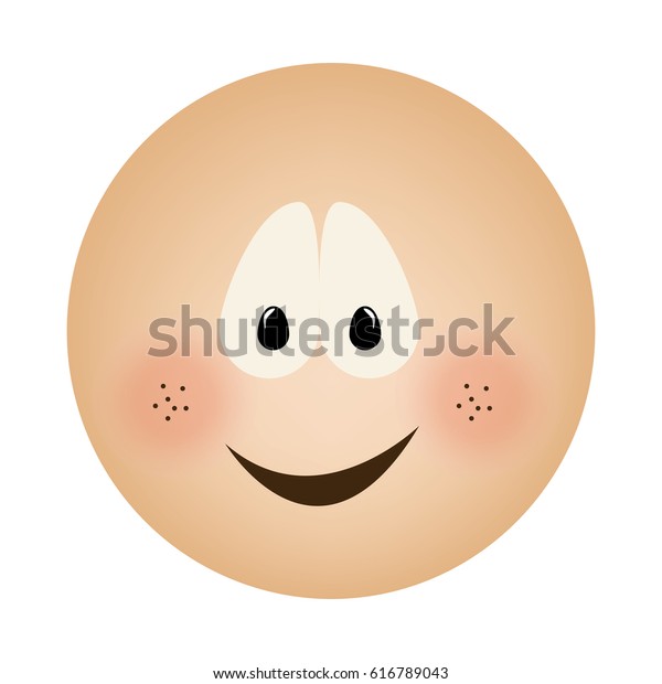 Human Face Emoticon Smile Expression Vector: vector de stock (libre de ...