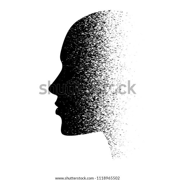 Un visage humain en profil, stylisé, : image vectorielle de stock ...