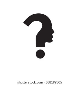 Human Face Question Mark Illustration On Stock Vector (Royalty Free ...