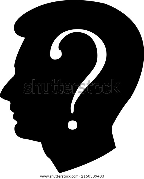 Cara humana con signo de interrogación.: vector de stock (libre de ...