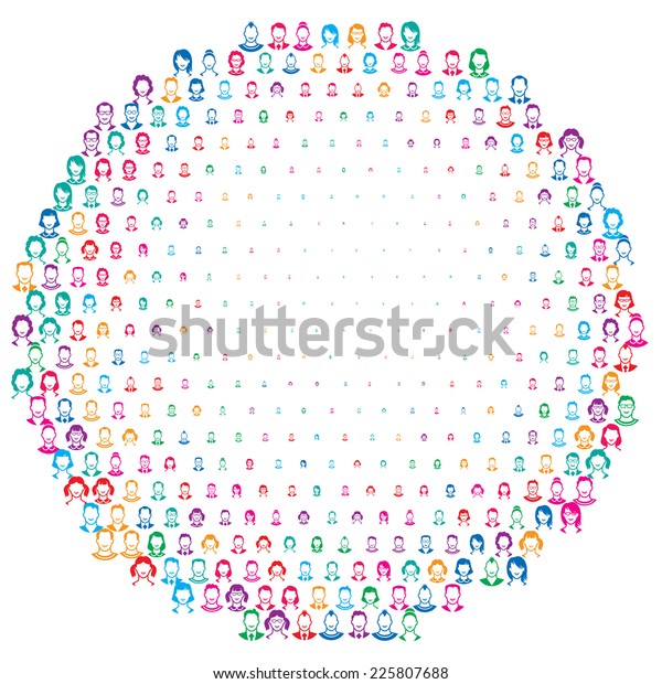 Human Faces Eps8 Rgb Global Colors Stock Vector (Royalty Free ...