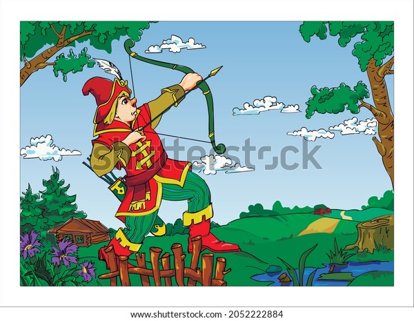 Human Fairy Tale Bow Arrows Nature Stock Vector (Royalty Free ...
