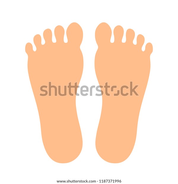 Human Feet Vector Icon Illustration Isolated Stock Vector (Royalty Free ...