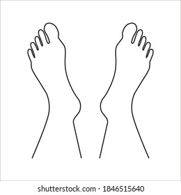 Human Feet Vector Icon On White Stock Vector (Royalty Free) 1846515640 ...