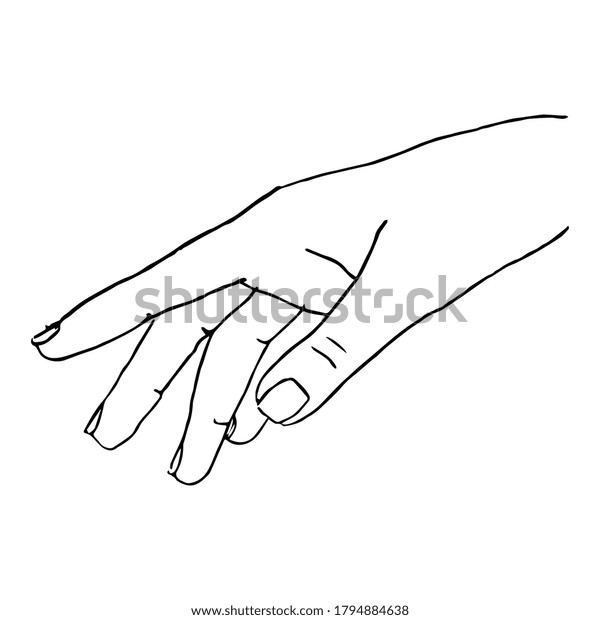 Human Female Hand Reaching Gesture Hand 库存矢量图（免版税）1794884638 | Shutterstock
