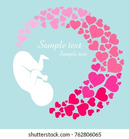 Human Fetus Inside Womb Vector Illustration Stock Vector (Royalty Free ...