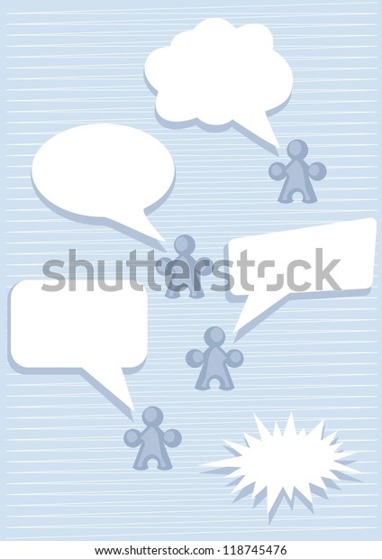 Human Figure Speech Bubbles Stock Vector (Royalty Free) 118745476 ...