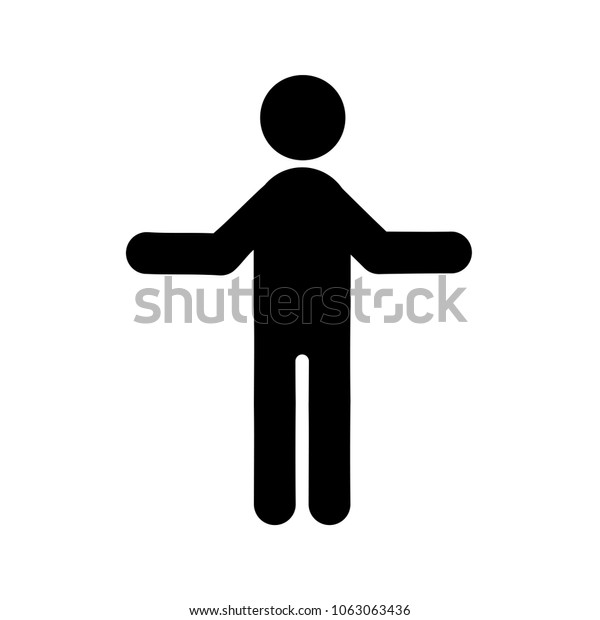 Human Flat Icon Icon Black Green Stock Vector (Royalty Free) 1063063436 ...