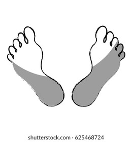 Line Drawing Left Right Foot Soles Stock Vector (Royalty Free ...