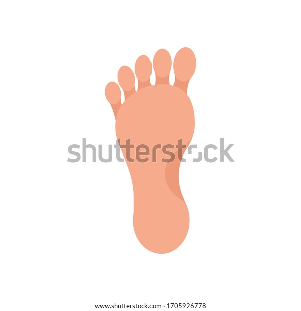 Human Foot Icon Isolated White Background Stock Vector (Royalty Free ...