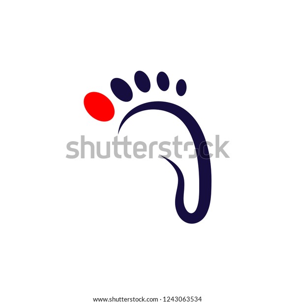 Human Foot Logo Icon Design Template Stock Vector (Royalty Free ...