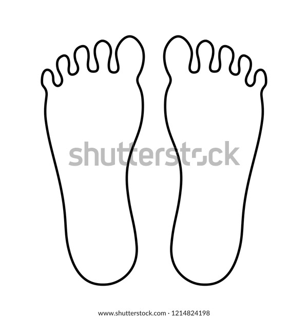 Human Foot Outline Icon Vector Illustration Stock Vector (Royalty Free ...