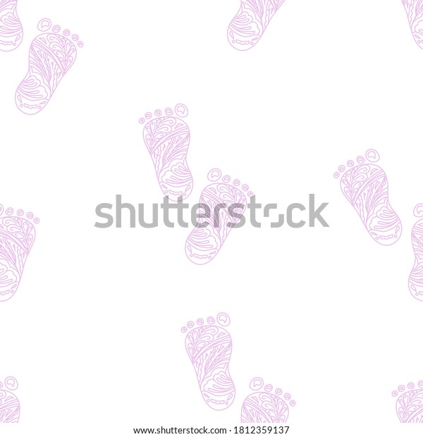 Human Foot Print Seamless Pattern Vector Stock Vector (Royalty Free ...