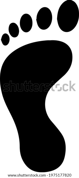 Human Foot Print Vector Illustration Stock Vector (Royalty Free ...