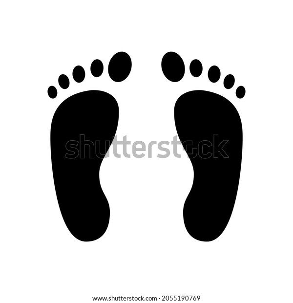 Human Foot Print Vector Simple Bare: เวกเตอร์สต็อก (ปลอดค่าลิขสิทธิ์ ...