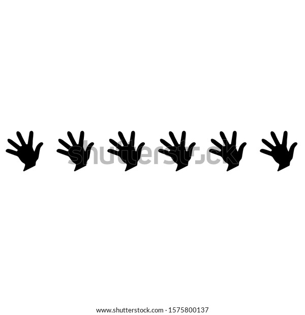 Human Footprint Hand Iconvector Stock Vector (Royalty Free) 1575800137 ...