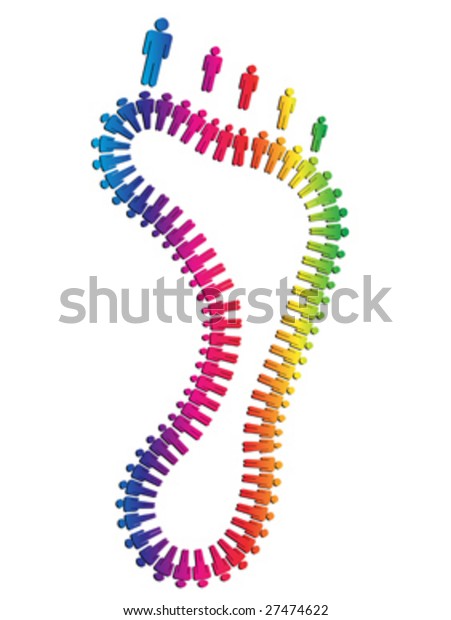 Human Footprint Shape Made Man Vector: เวกเตอร์สต็อก (ปลอดค่าลิขสิทธิ์ ...