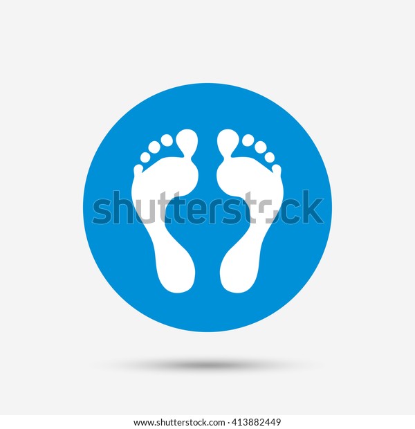 Human Footprint Sign Icon Barefoot Symbol Stock Vector (Royalty Free ...