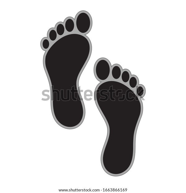 Human Footprints Vector Stock Stock Vector (Royalty Free) 1663866169 ...