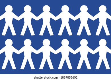 Human Fraternity Paper Men Colored White Stock Vector (Royalty Free ...