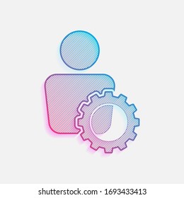 Human Gear Icon Colored Logo Diagonal Stock Vector (Royalty Free ...