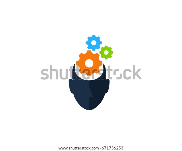 Human Gear Icon Logo Design Element Stock Vector (Royalty Free ...