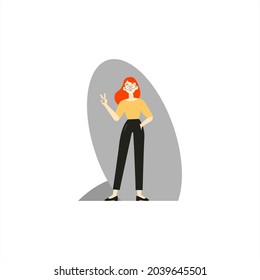 Human Girl Cartoon Vector Template Wall: เวกเตอร์สต็อก (ปลอดค่า ...