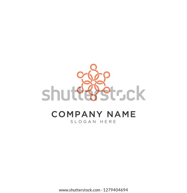 Human Group Logo Template Design Vector Stock Vector (Royalty Free ...