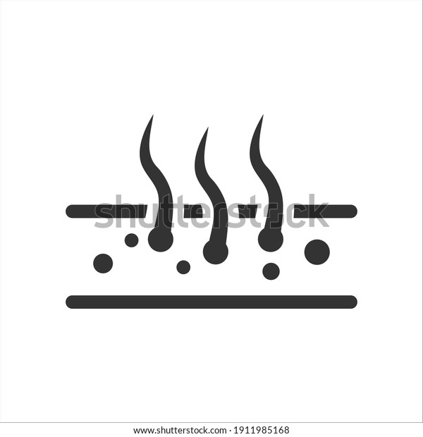 Human Hair Icon Vector Graphics Stock Vector (Royalty Free) 1911985168 ...