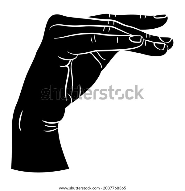 Human Hand Elegant Gesture Bent Fingers Stock Vector (Royalty Free ...
