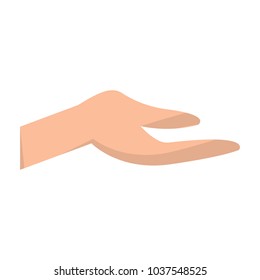 Human Hand Extended Open Help Gesture Stock Vector (Royalty Free ...