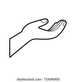 Human Hand Gesture Holding Protection Stock Vector (Royalty Free ...