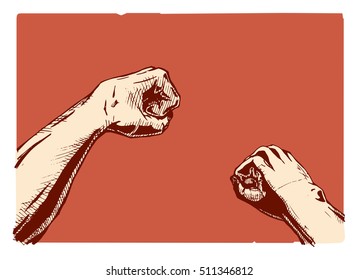Human Hand Gestures Showing Firstperson View Stock Vector (Royalty Free ...