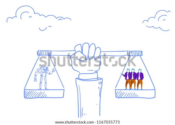 Human Hand Holding Balance Scales Human: เวกเตอร์สต็อก (ปลอดค่า ...