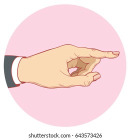 Human Hand Index Gesture Hand Gesture Stock Vector (Royalty Free ...